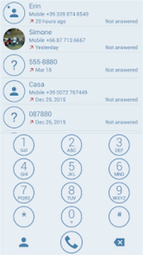 Dialer Theme Circle White Blue For Android Download