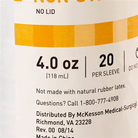 Mckesson Specimen Container