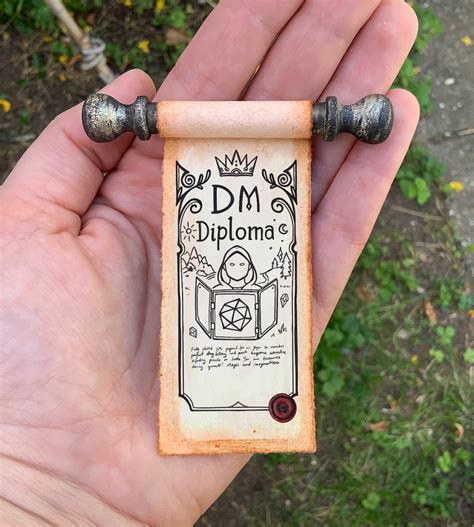 Dnd Gm Dm Diploma Gamemaster Dungeon Master Scrolls Etsy