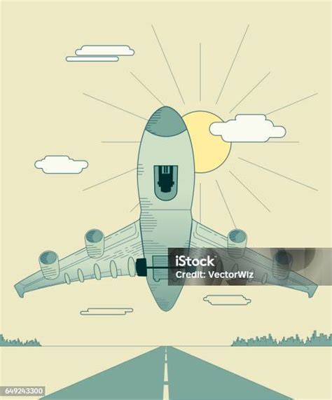 飛機起飛向量圖形及更多仰視圖片 仰視 低角度觀看 低飽和度 Istock