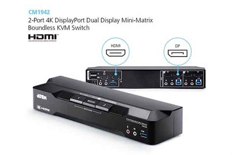 Aten Launches 2 Port Mini Matrix Boundless Kvm Switch Timestech