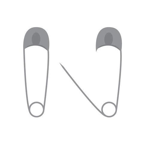 Open And Closed Safety Pin Flat Illustration Logo Icon Clipart 45836632