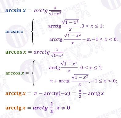 Arctangent Identities And Formulas MATHVOX