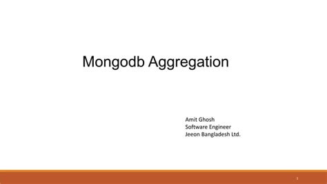 Mongodb Aggregation Ppt