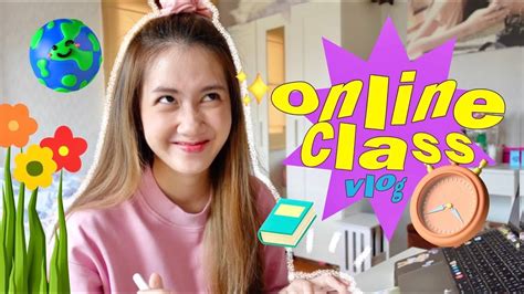 Online Class Vlog📓🖍 เรียนออนไลน์กับเด็กปี 3 พาทัวร์โต๊ะเครื่องเขียน ~🥛