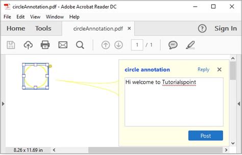Itext Circle Annotation