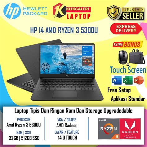 Jual Laptop Gaming Touchscreen Hp Fq Amd Ryzen U Ram Gb Tb