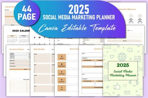 2025 Social Media Marketing Planner KDP Graphic By Rahimaartwork077