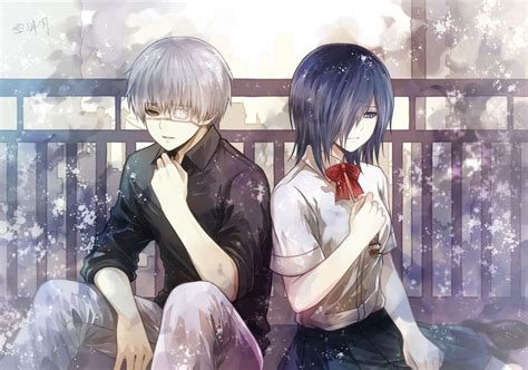 Anime Tokyo Ghoul Kaneki And Touka Tokyo Ghoul Fan Art Tokyo Ghoul