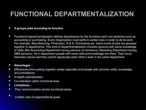 Departmentalization In An Organization Ppt Business Business And