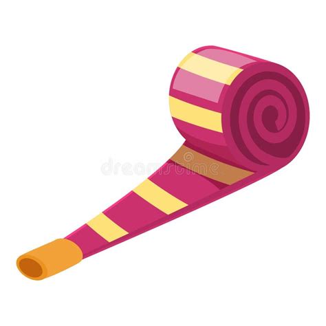 Striped Party Blower Icon Cartoon Vector Holiday Hat Stock Vector Illustration Of Invitation