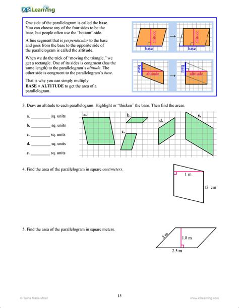 Geometry Workbook For Grade 6 K5 Bookstore