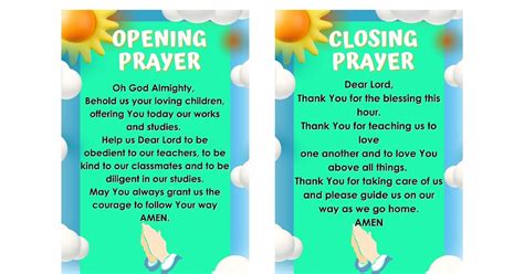 Teacher Arlene Opening And Closing Prayer