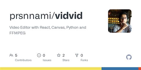 github prsnnami vidvid video editor with react canvas python and
