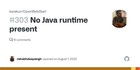 no java runtime present · issue 303 · karakun openwebstart · github
