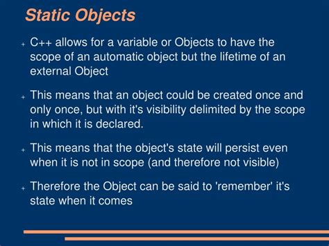 Ppt Object Lifetimes And Dynamic Objects Powerpoint Presentation