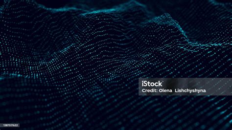 빅 데이터 시각화 소리의 음악 스트림 점의 끼어링과 추상적인 배경 3d 렌더링 가리키기에 대한 스톡 사진 및 기타 이미지 가리키기 개념 건축물 Istock