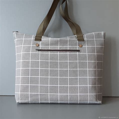 Пляжная сумка: Летняя сумка клетчатая Fabric Bags, Fabric Basket, Large ...