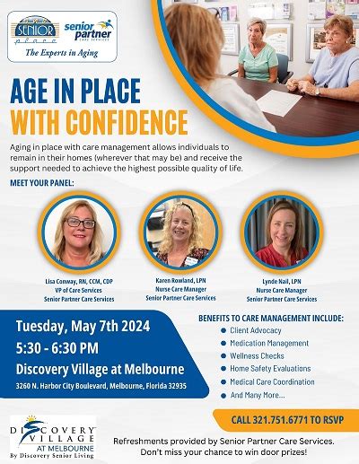 Age In Place With Confidence Panel One Senior Place