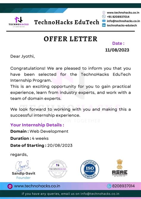 Jyothi Palakurthi On Linkedin Internshipopportunity Webdevelopment