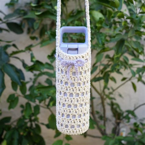 Crochet Water Bottle Holder Free Pattern And Video Tutorial