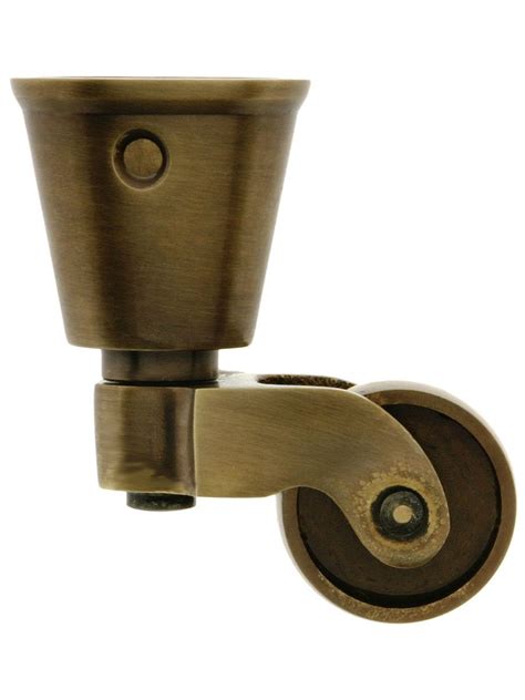Antique Furniture Wheels Solid Brass Cup Caster With 1 Diameter Brass