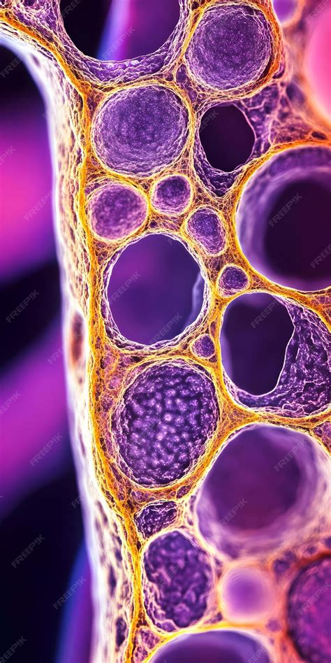 Microscopic Cells Viewed Under A Microscope Premium Ai Generated Image