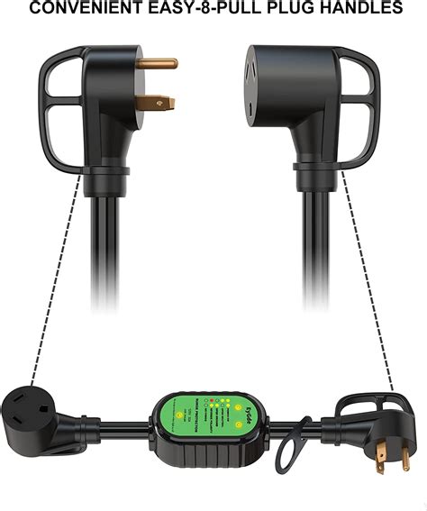 Eygde Adaptador Rv De 50 Amperios A 30 Amperios Protector De