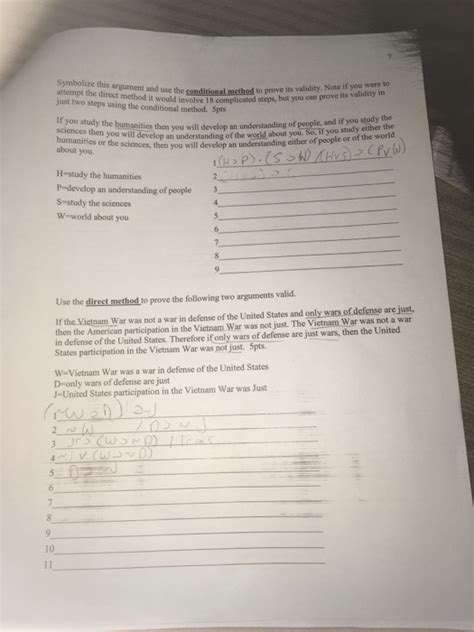 solved use the conditional method to prove its validity