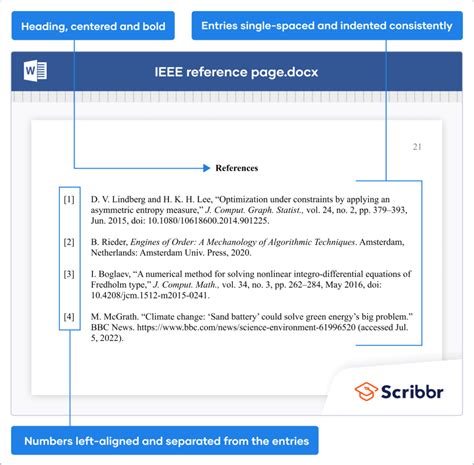 Ieee Reference Page Example And Format