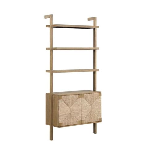 Nathan James Beacon 72 In H Light Brown 3 Shelf Bohemian Wood Bookcase