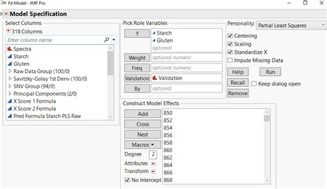 analyzing spectral data modeling options