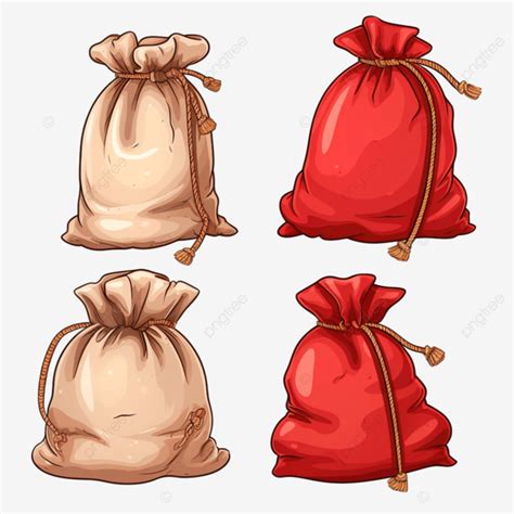 캔버스 자루 세트 캔버스 가방 캔버스 자루의 그림 크리스마스 가방 Png 일러스트 및 이미지 에 대한 무료 다운로드 Pngtree