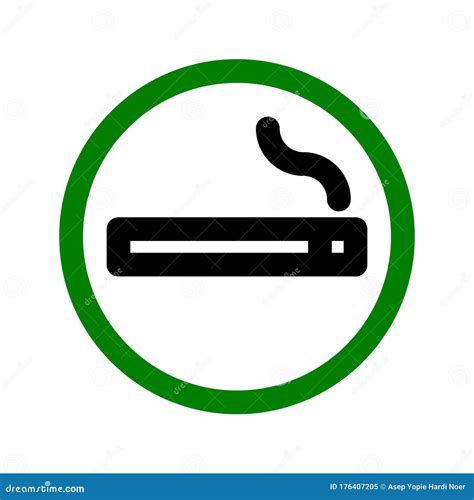 Logo Van Het Rookgebied Toegestaan Teken Vector Illustratie