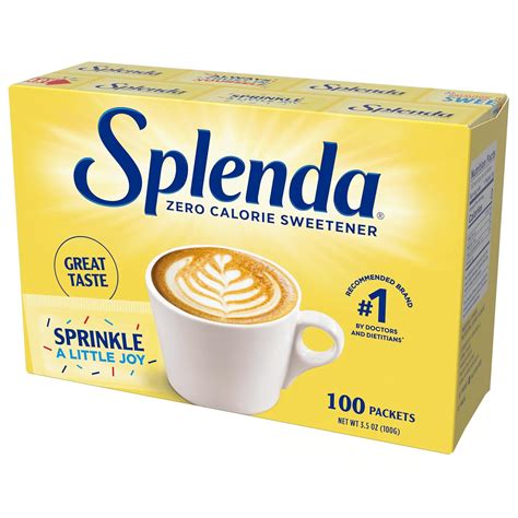 Splenda Sweetener Packets Zero Calorie Sweetener And Sugar Substitute