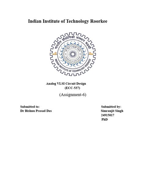 Analog Assignment 6 Pdf Electronic Engineering Electrical Equipment