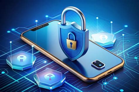 Web Banner With 3d Render Illustration Od A Smartphone With Protection