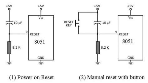 Reset Circuit Of 8051 Microcontroller
