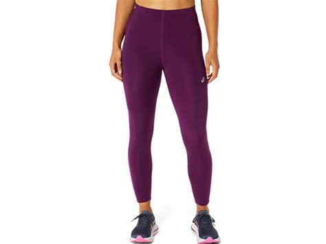 Womens Race High Waist Tight Deep Mauve Tights And Leggings Asics