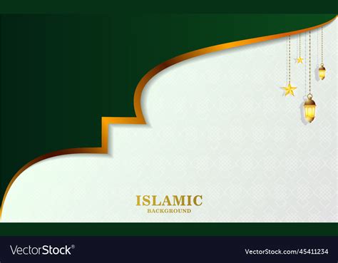 Elegant Islamic Background With Lights And Stars Vector Image
