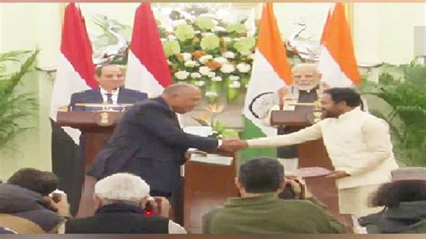 Pm Narendra Modi Egypt Prez Abdel Fattah El Sisi Elevate Ties