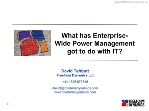 Its Role In Enterprise Power Management Ppt