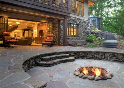 Cozy And Wonderful Backyard Patio Design With Firepit Ideas To Warm The Atmosphere Decor