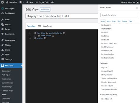 Checkbox List Meta Box Documentation