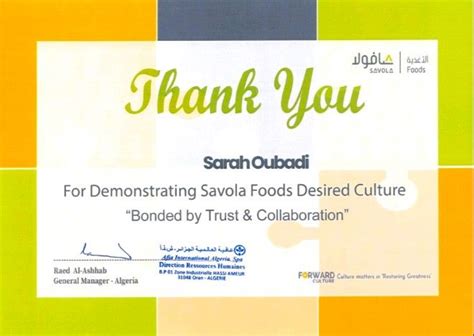 Sarah Oubadi On Linkedin Culture Collaboration Trust Savola Aia