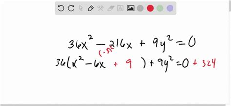 SOLVED Convert Each Equation To Standard Form By Completing The Square On X And Y Then Graph