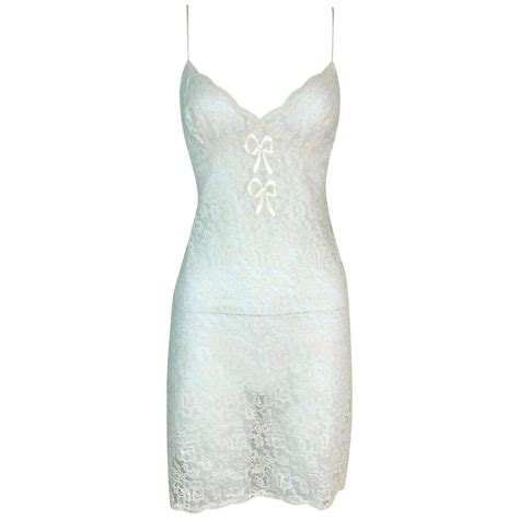 John Galliano For Christian Dior 1998 Bias Cut Lingerie Slip Dress At