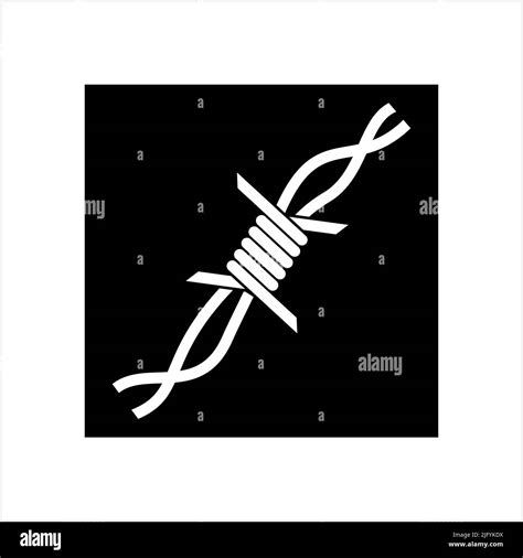 Barbed Wire Icon Sharp Barbed Wire Vector Art Illustration Stock