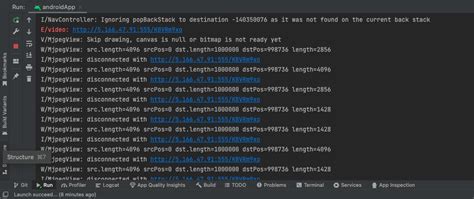 V MjpegView Skip Drawing Canvas Is Null Or Bitmap Is Not Ready Yet