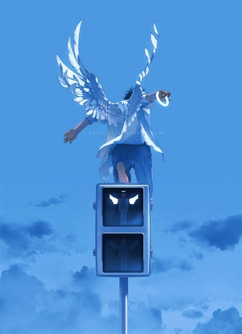 Rido Ridograph Original Highres Angel Angel Wings Black Hair